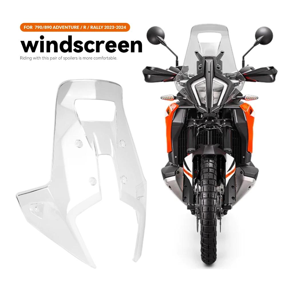 Motorcycle-Front-Windscreen-Windshield-Visor-Wind-Screen-Shield-Spoiler ...