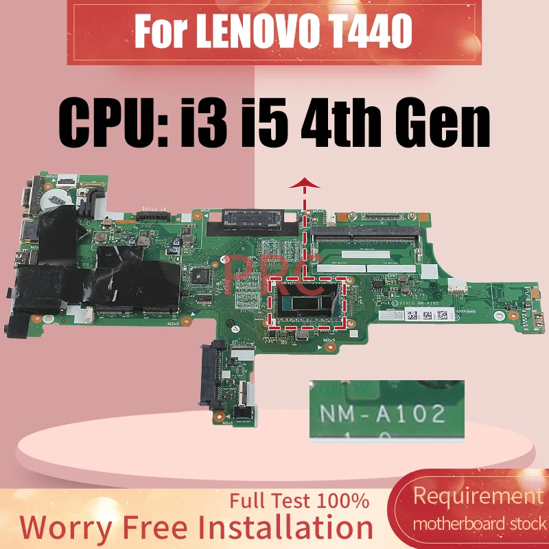 For-LENOVO-T440-Laptop-Motherboard-NM-A102-i3-i5-4th-Gen-04X4011 ...