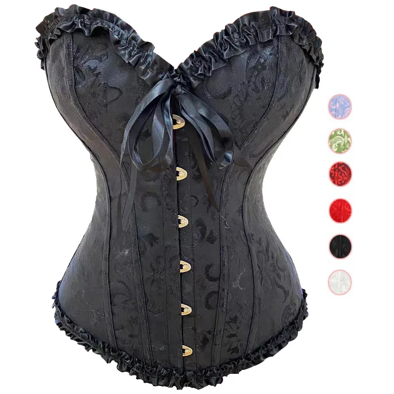 Sexy Women Bustier Lace Up Corset Top Corset Boned Waist Trainer ...