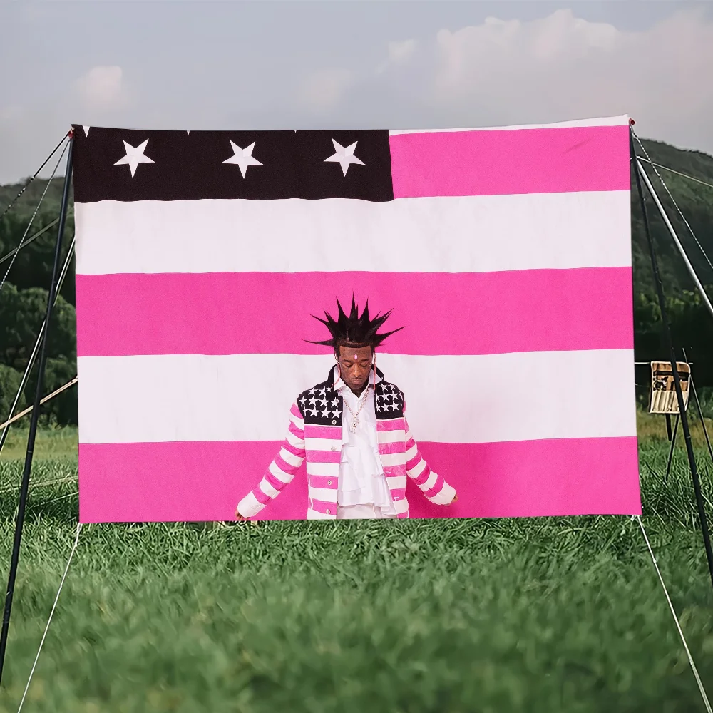 Rapper Lil Uzi Vert Pink Tape flag College Bedroom Living Room Home ...