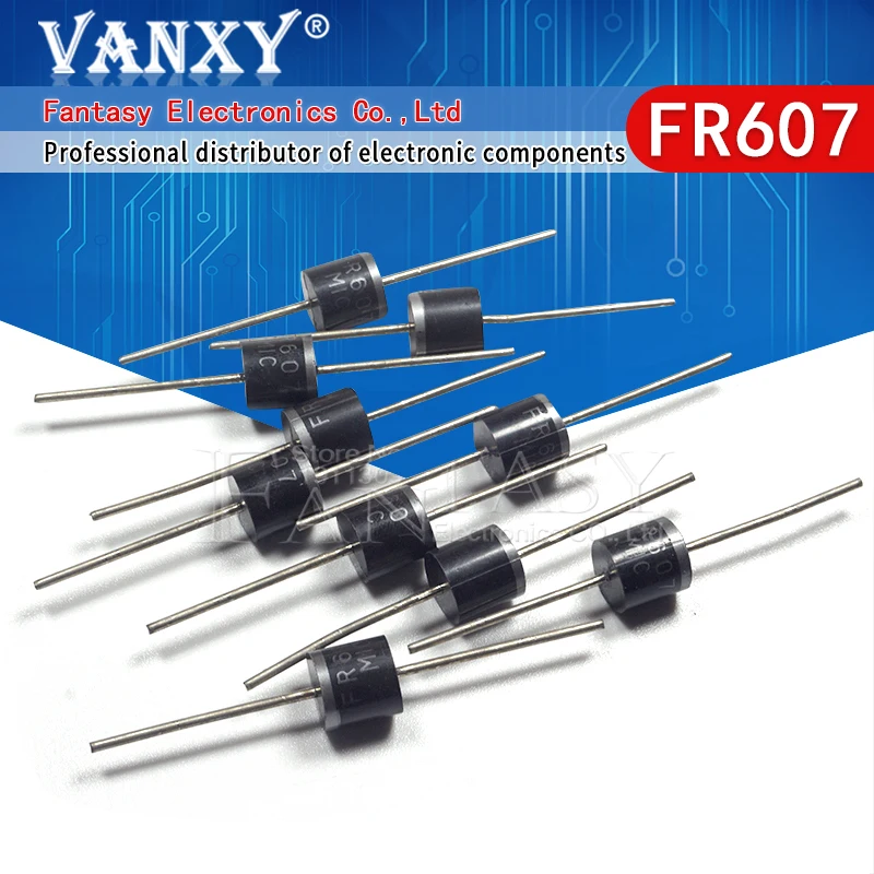 20PCS FR607 6A 1000V R-6 FR605 FR604 FR603 FR602 FR601 FR608 Fast ...