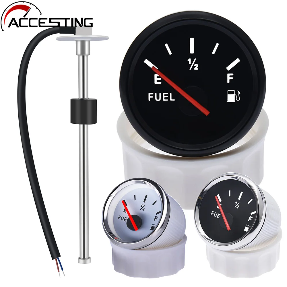 52MM-Fuel-Level-Gauge-0-190-Ohm-Oil-Tank-Level-Indicator-With-Fuel ...