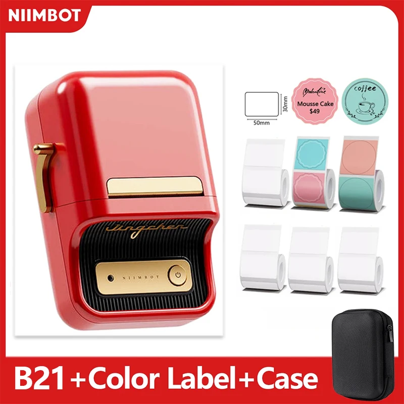 Niimbot-B21-Portable-Thermal-Mini-Adhesive-Label-Printer-Sticker-Label ...