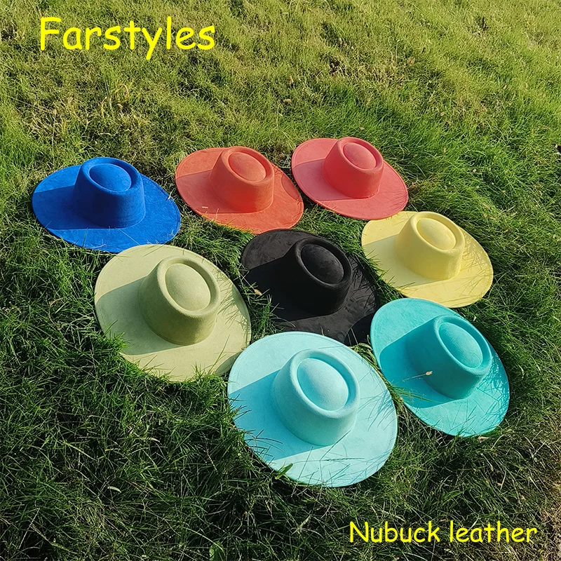 Sombrero-Fedora-de-cuero-nobuk-Retro-Para-hombre-y-mujer-gorro-de-ala ...
