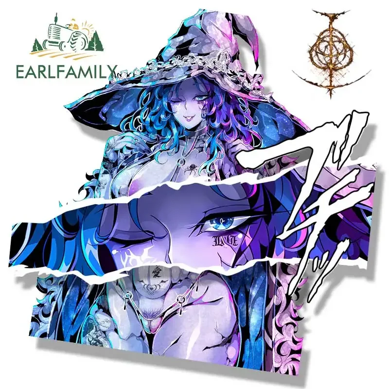 EARLFAMILY-Gyaru-Ranni-Ring-Game-Fanart-Car-Sticker-Moon-Witch-NSFW-Sketch-Waifu-Decal-JDM ...