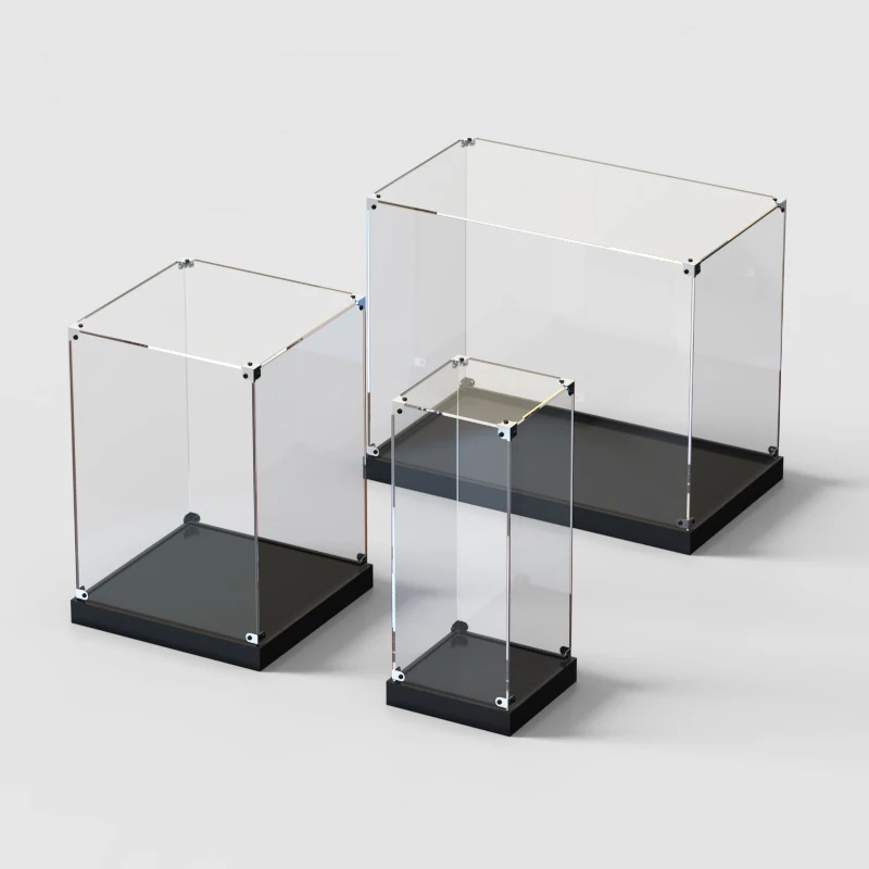 Clear-Acrylic-Display-Case-Dustproof-Protection-Showcase-for-Figures ...