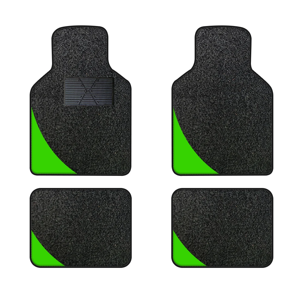 4X-colorful-Bar-Universal-Car-Floor-Mat-Polyester-Velvet-Foot-Pedal ...