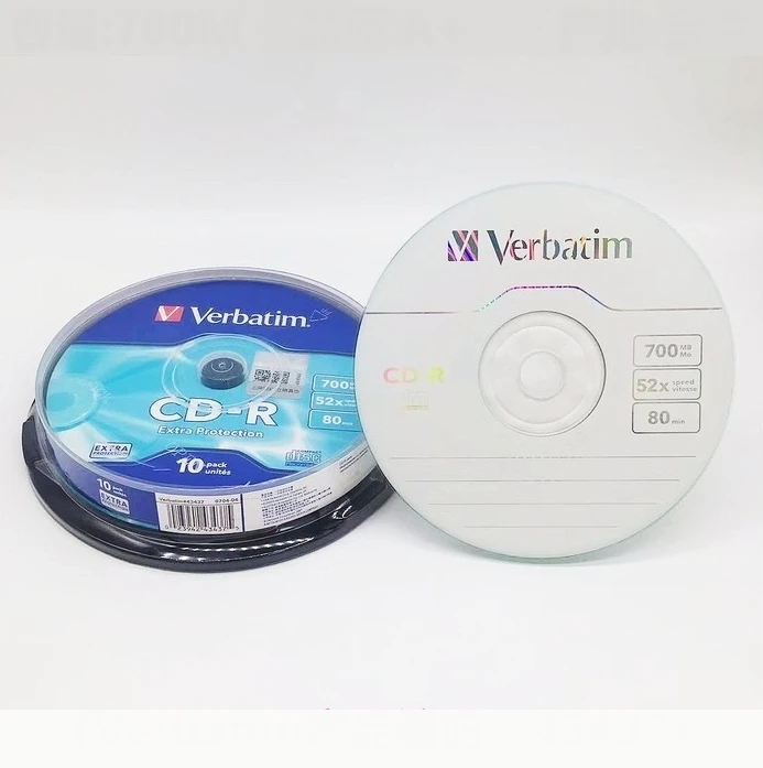 Verbatim disco de CD R en blanco, disco de CD plateado, CDR, 80min ...