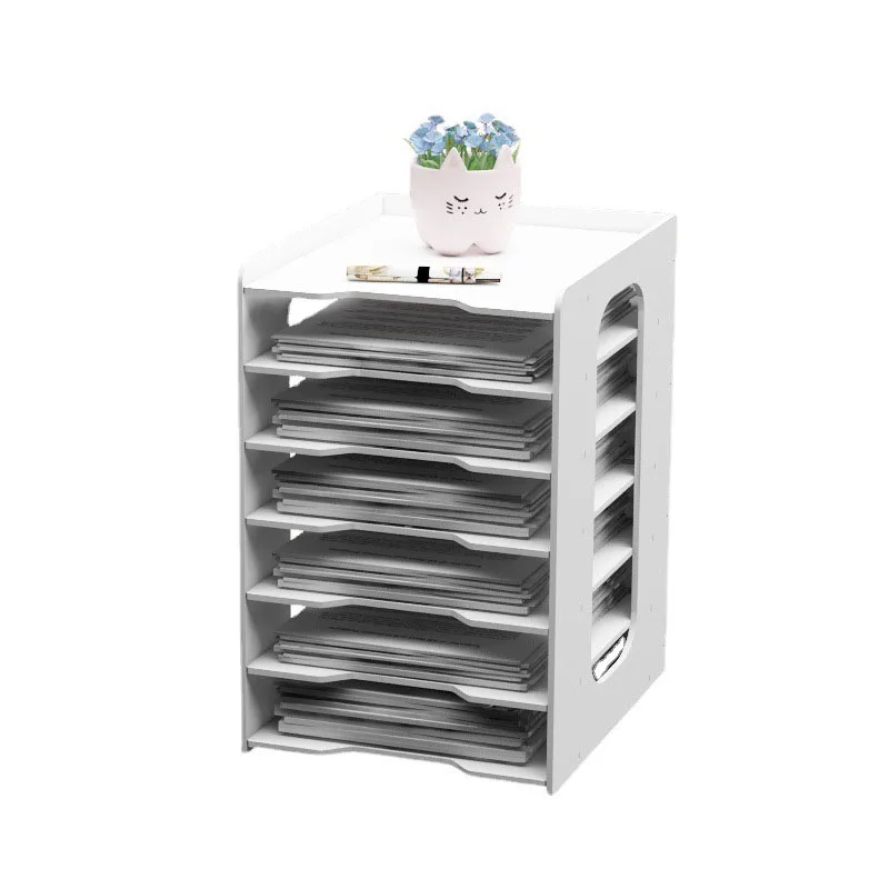 Desktop Multi-layer File Rack PVC-wood Composites Moisture-proof And ...