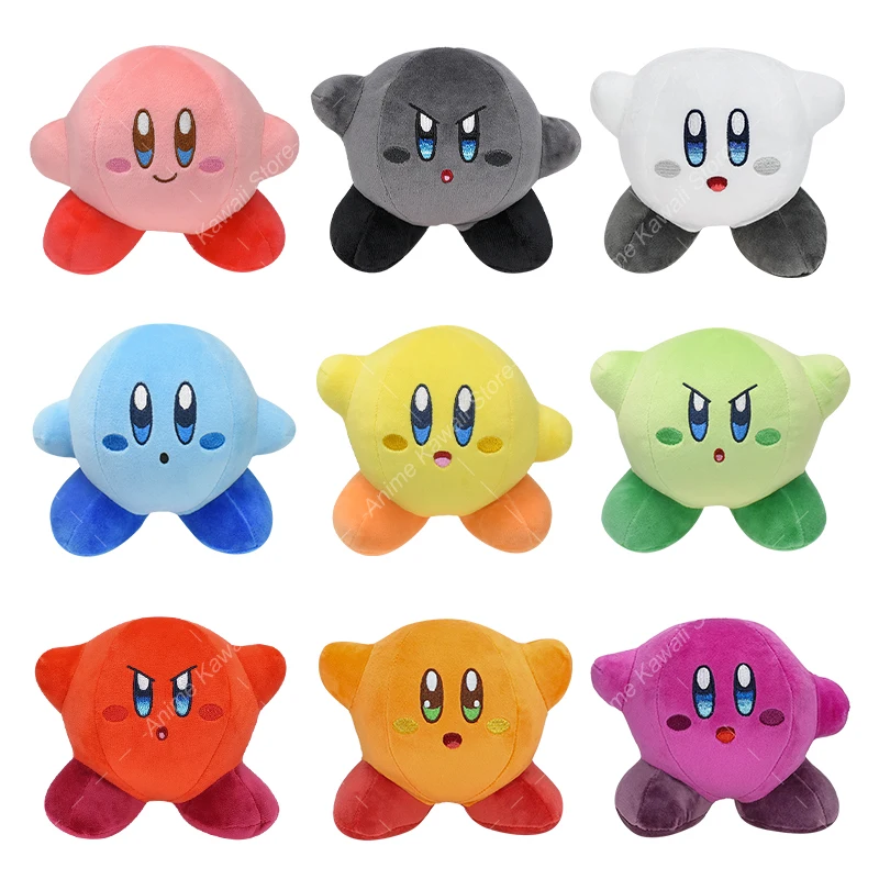 Cute Multicolor Kirby Plush Toy Kawaii Anime Star Kirby Sword Kirby ...