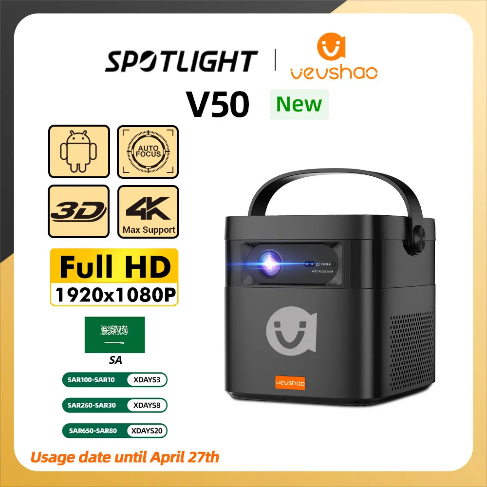 Vevshao-V50-3D-Portable-Mini-Projector-4K-HD-LED-WiFi-BT5-0-Android ...