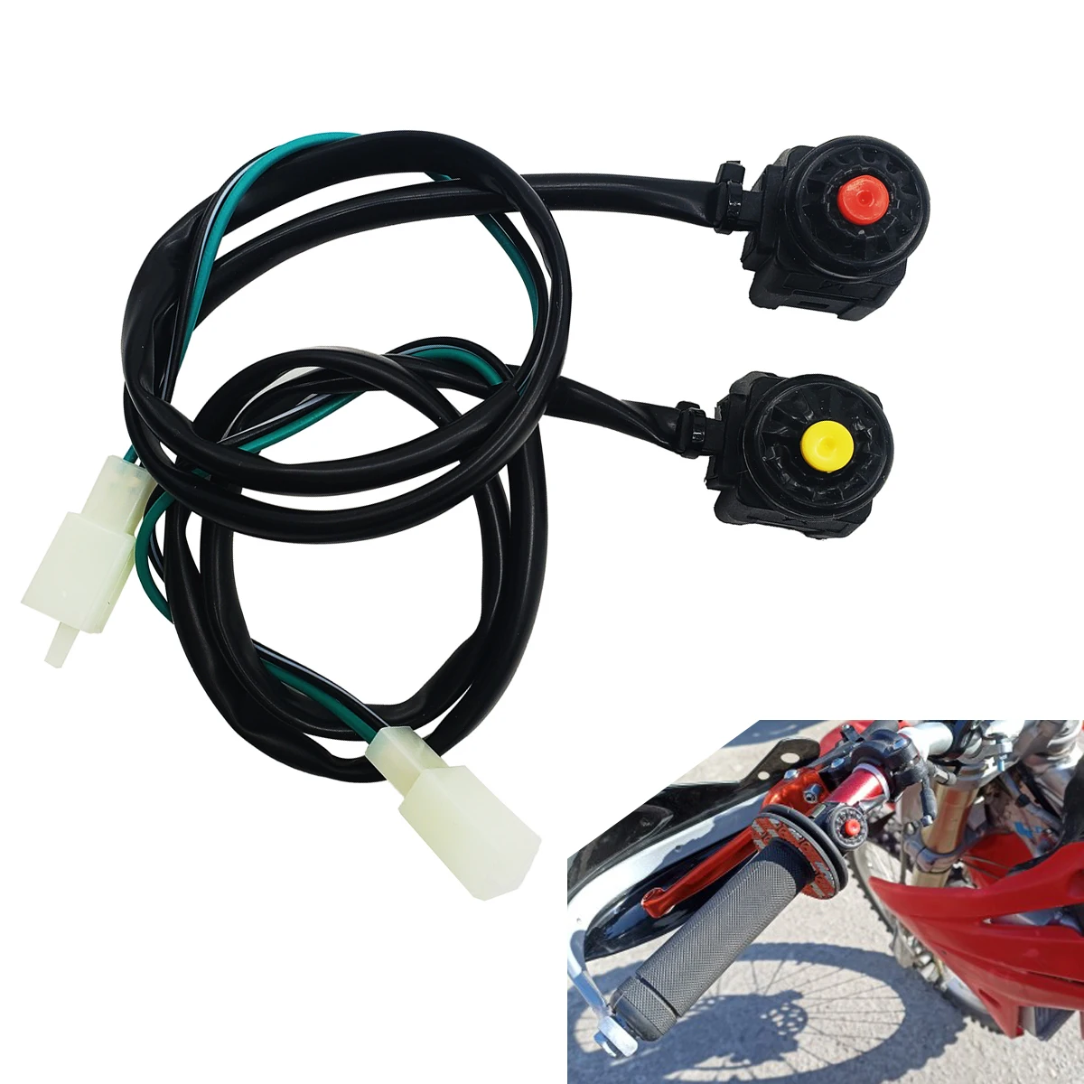 New-1pcs-Motocycle-Red-Yellow-ON-OFF-Engine-Starter-Kill-Switch-Fit-For ...