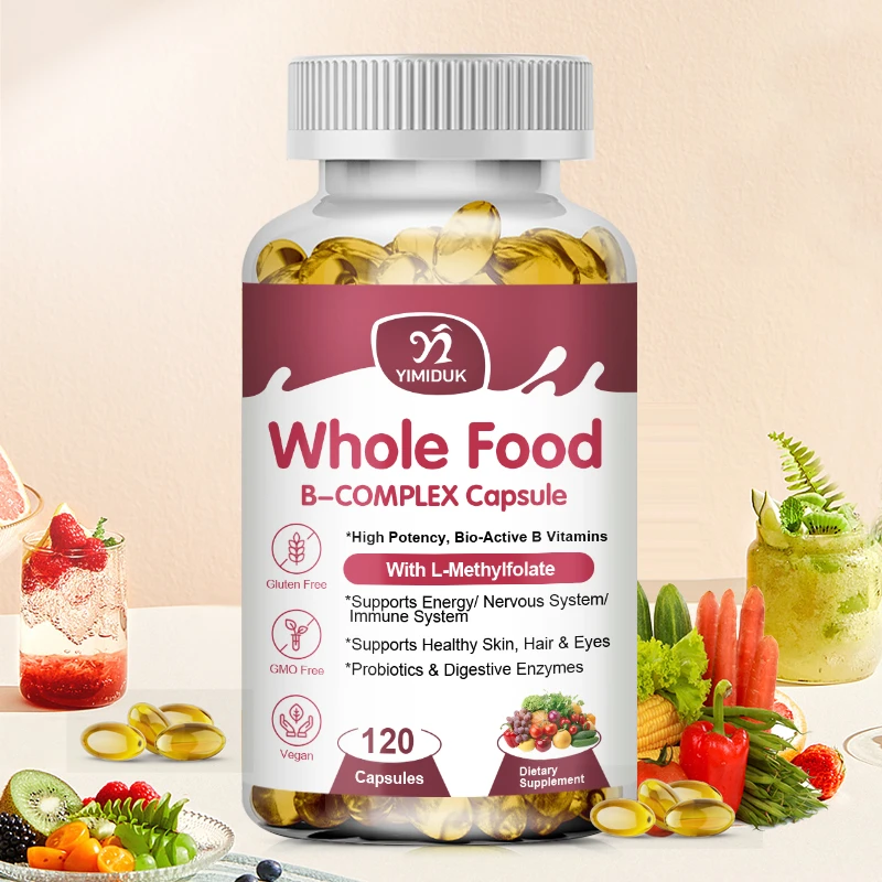 Complex Vitamin B Capsule B1 B2 B3 B5 B6 B7 B12 Support Better Moods ...