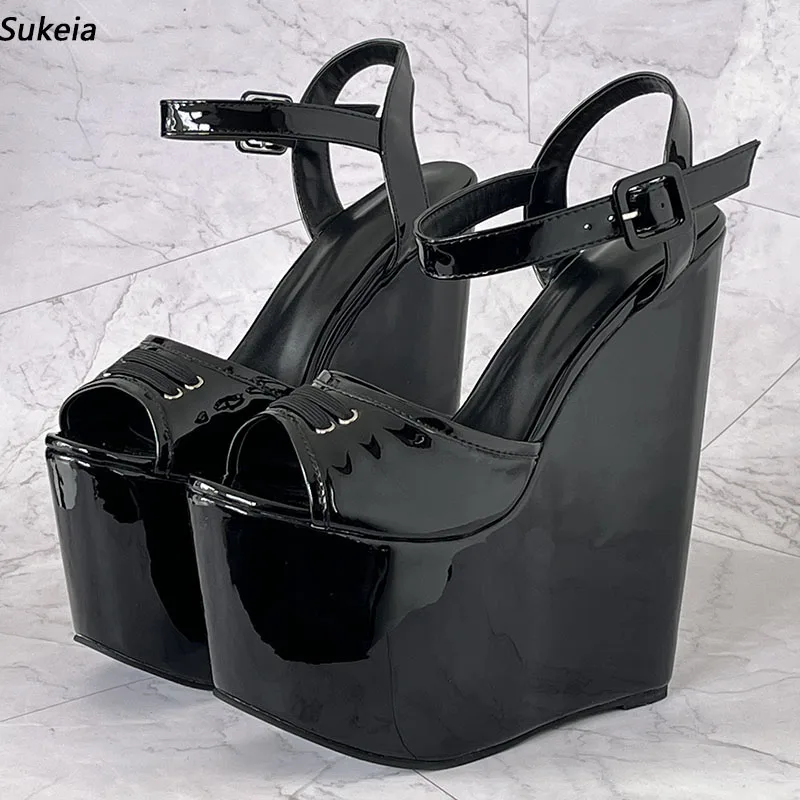 Sukeia-Handgemaakte-Vrouwen-Platform-Glanzende-Sandalen-Gesp-Wiggen ...