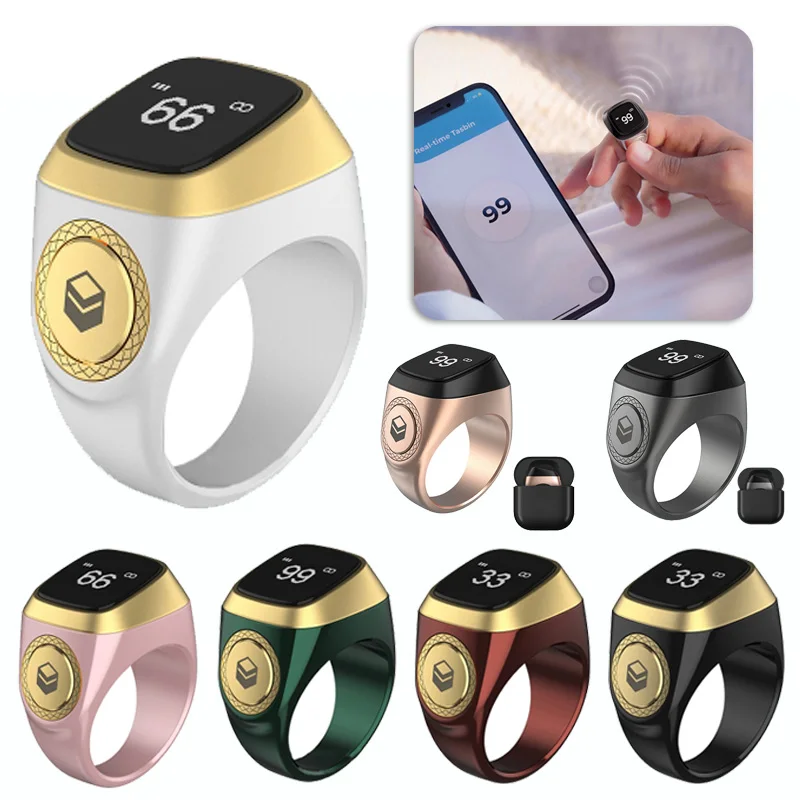 Smart Tasbih Tally Counter For Muslims Zikr Ring Bluetooth Electronic ...