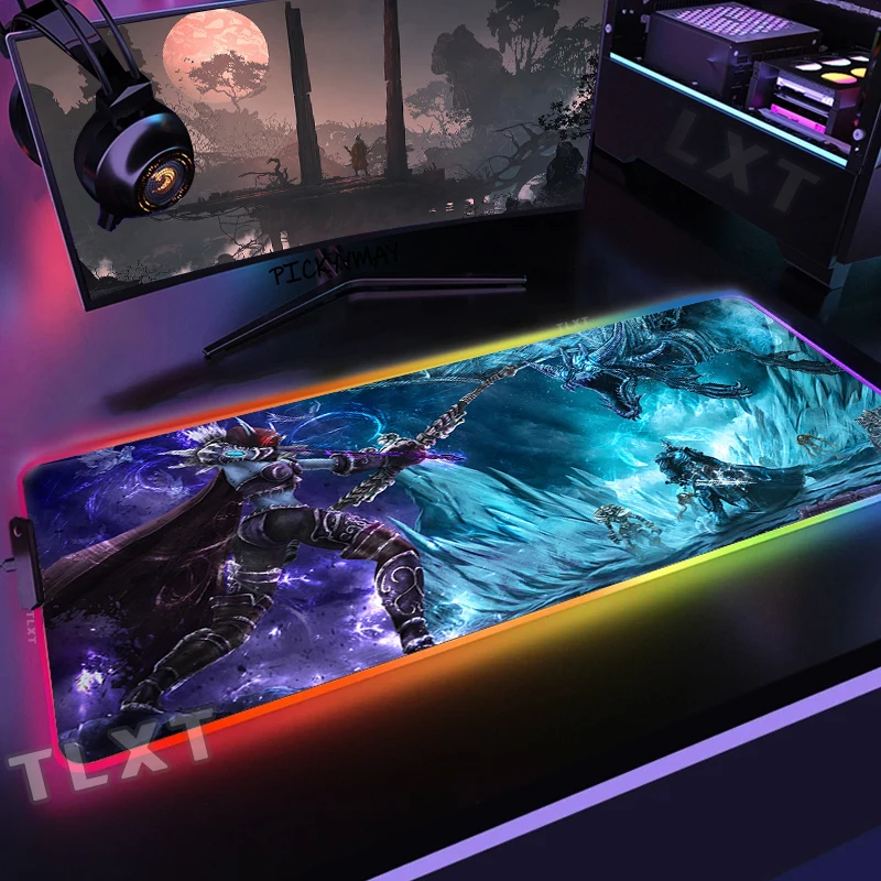 World-Of-Warcraft-RGB-Mousepad-Large-Gaming-Mousepads-Luminous-Mouse ...