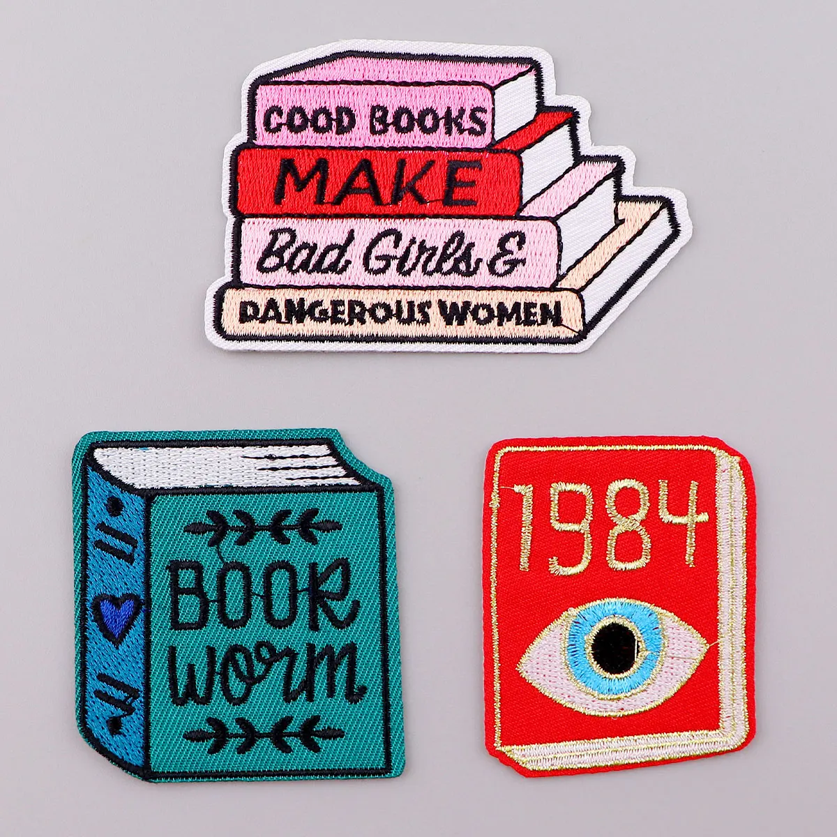 Chapbook-Embroidered-Patches-For-Student-Clothing-DIY-Badge-Adhesive ...