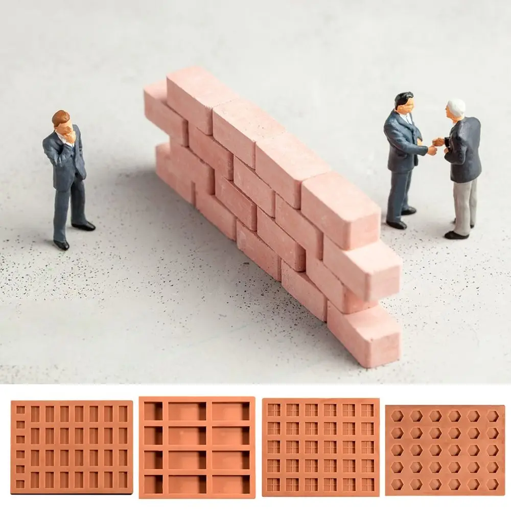 Red-Mini-Brick-Silicone-Mold-Silicone-Construction-Material-Tile-Model ...