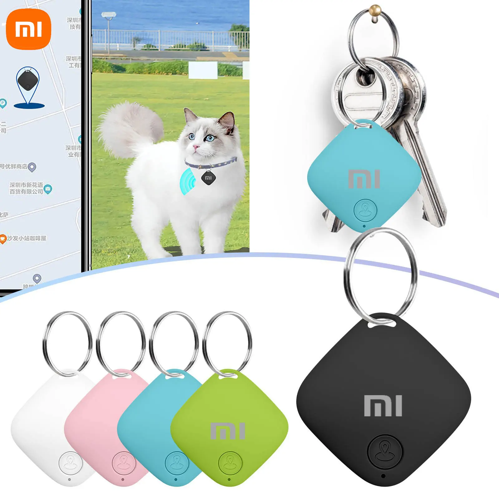 Original-Mini-Xiaomi-GPS-Bluetooth-5-0-Tracker-AntiLost-Device-Round ...