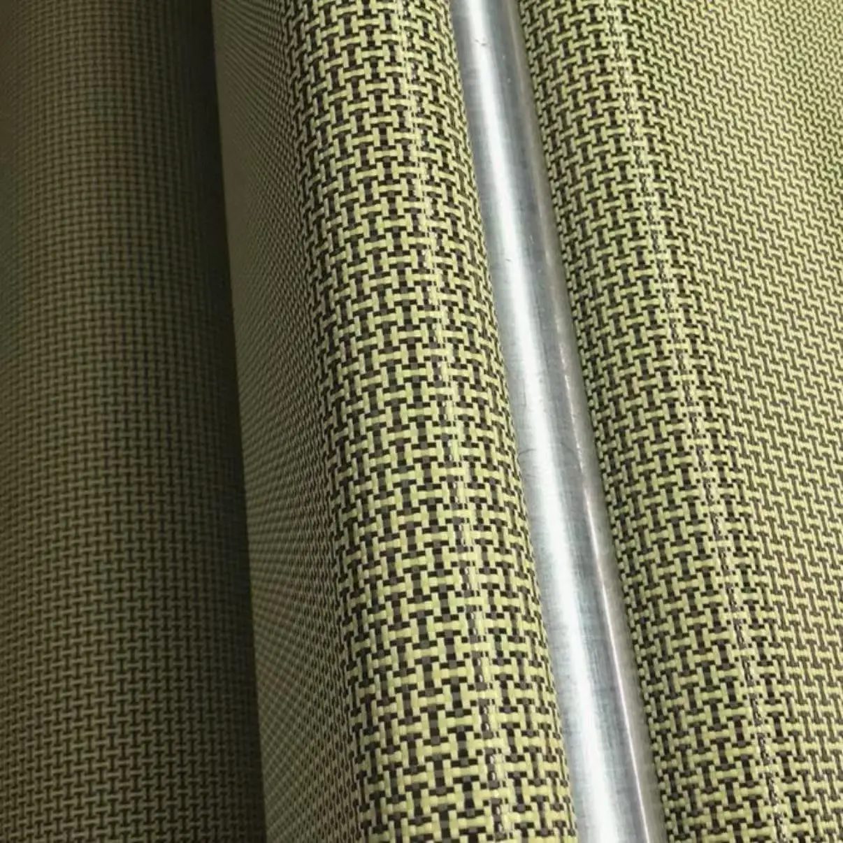 1100D /3K 200gsm Yellow Kevar & Carbon fibermixed Fabric Piain Hybrid ...