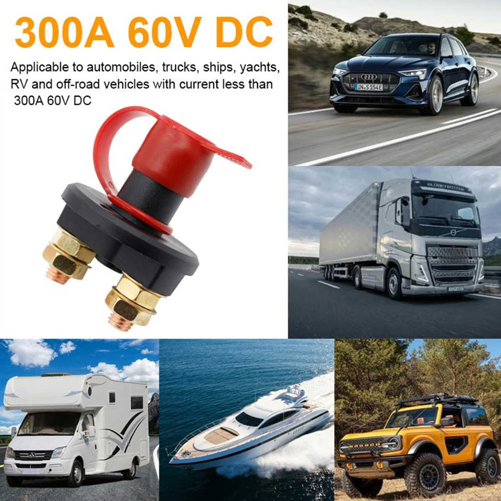 Car Battery Power Switch 300A 60V DC Cars Main Switch Kill Cut-off ...