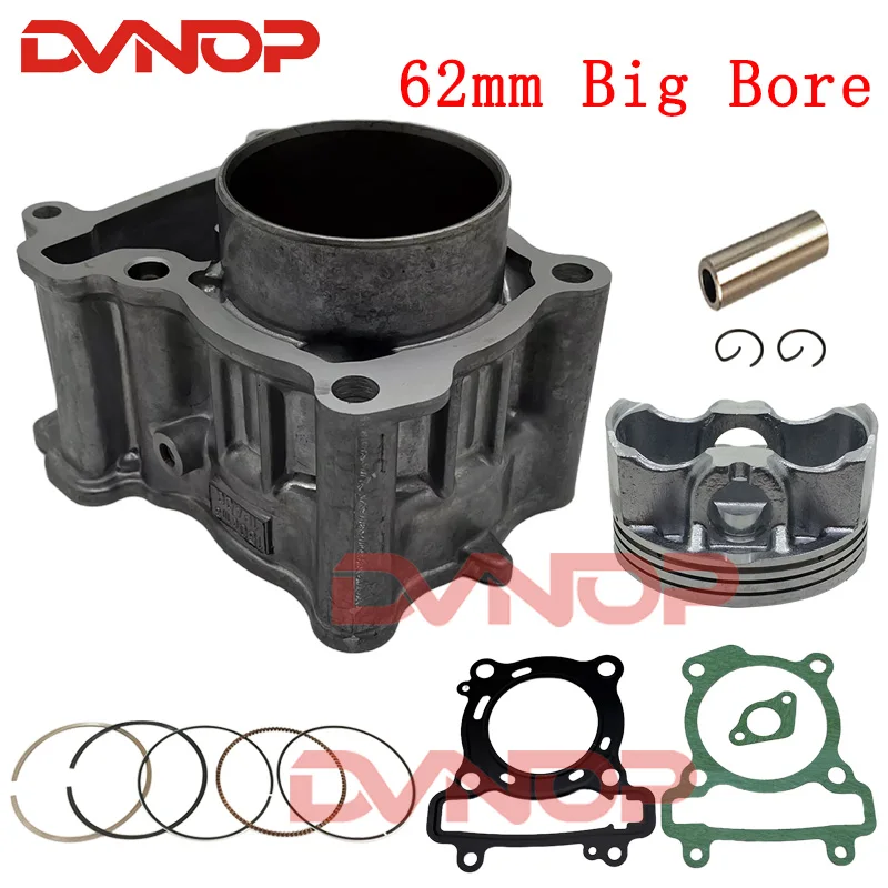 62mm Big Bore Barrel Set Motorcycle Cylinder Kit For Yamaha LC150 ...