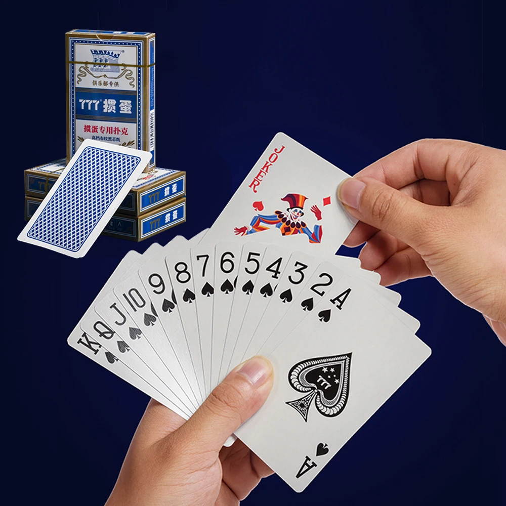 Quality Black Core Paper Playing Cards Baccarat Texas Hold'em Large ...