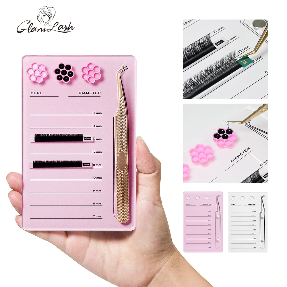 GLAMLASH 1Pcs Eyelash Holder Eyelash Extension Glue Pallet Acrylic ...