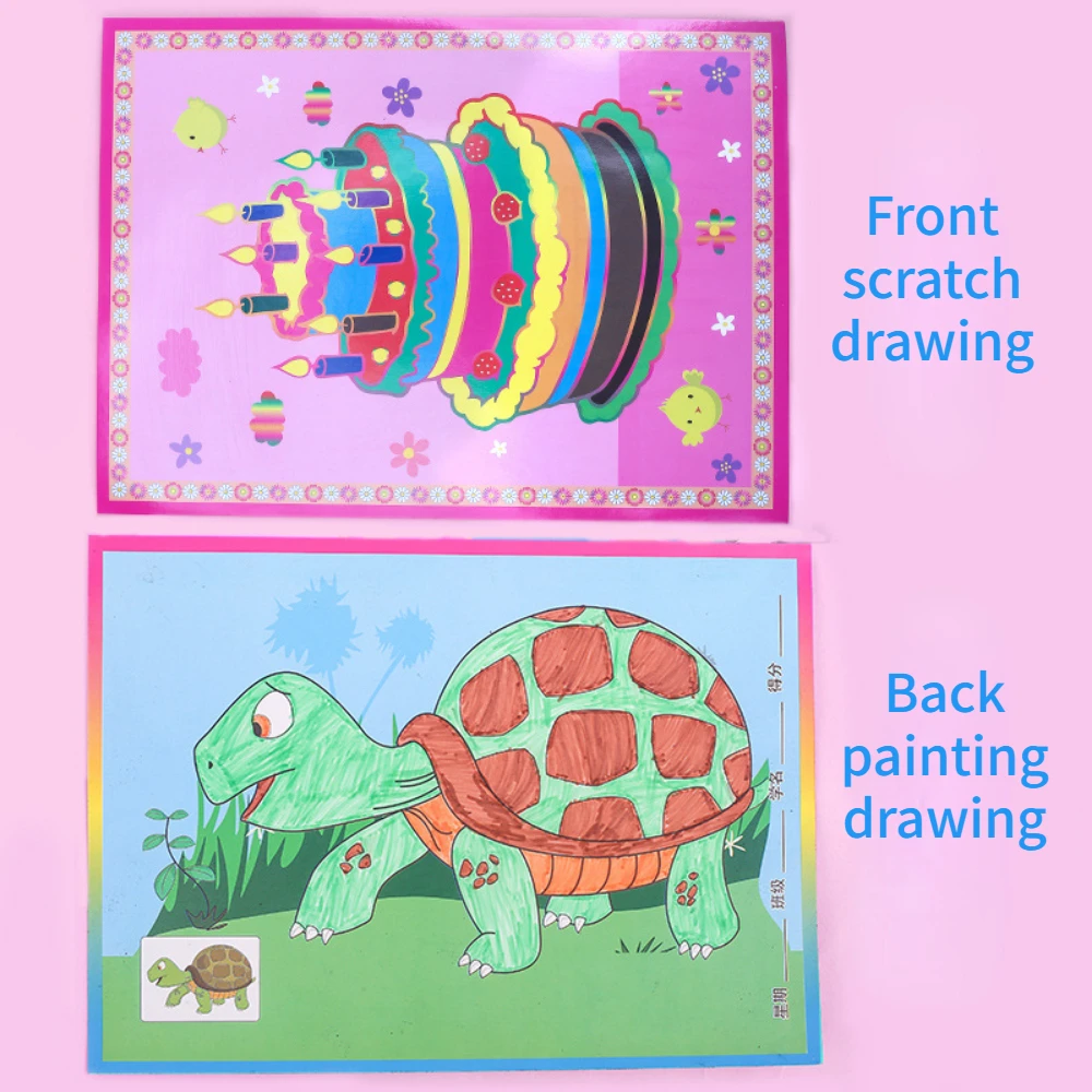 Easy Scratch Art Turtle