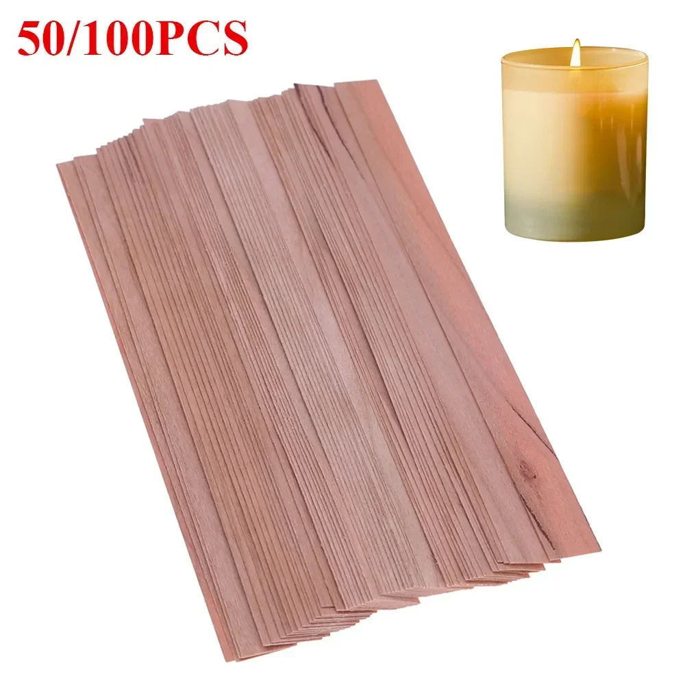 50-100PCS-Wooden-Candle-Wicks-Candle-Making-Wicks-Naturally-Smokeless ...