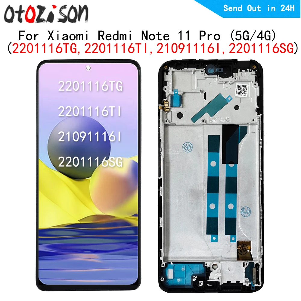 Pour Xiaomi Redmi Note 11 Pro 2201116TG, 2201116TI 2201116SG écran d ...