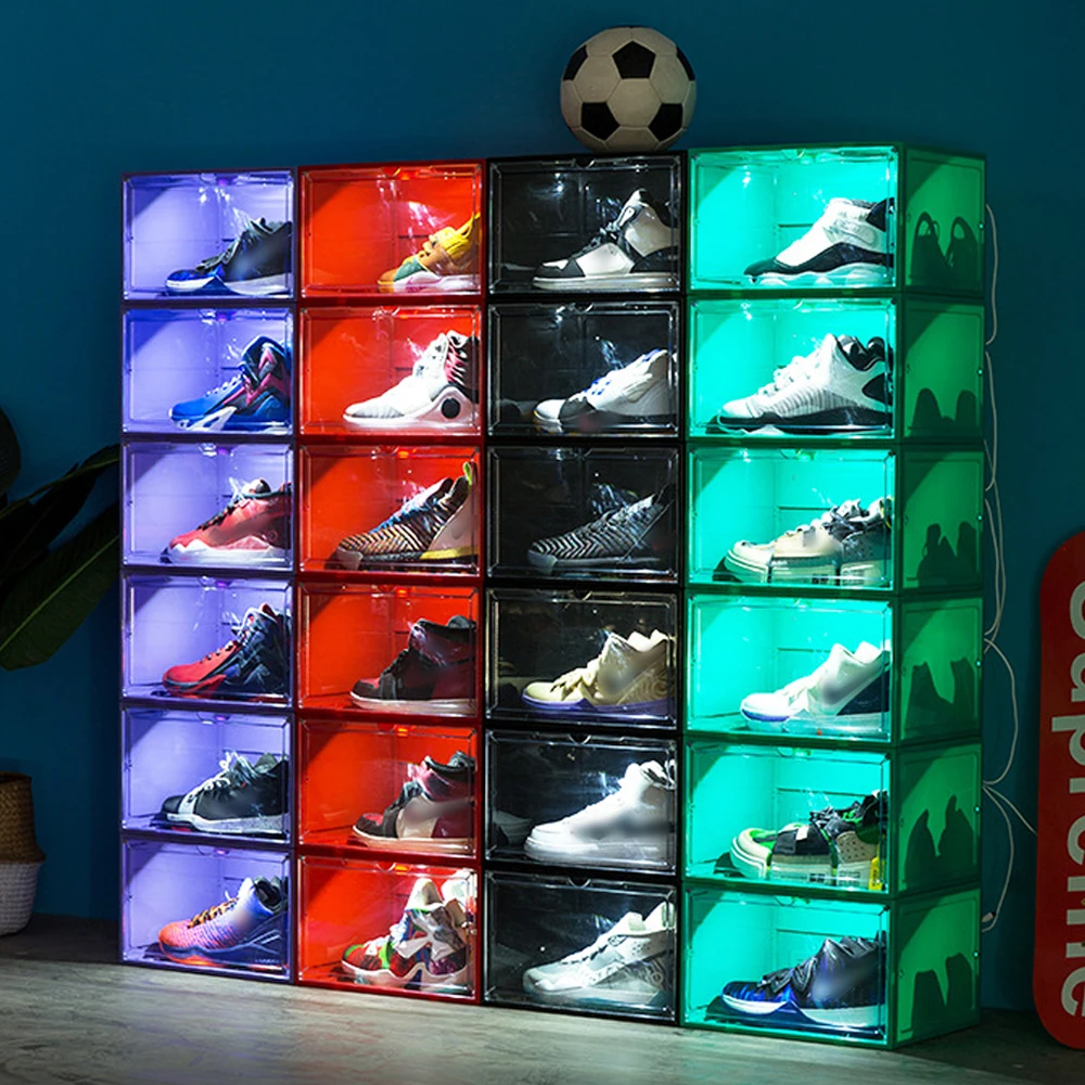THE BEST Light Up Drop Front Shoe Containers For Sneaker Collection ...