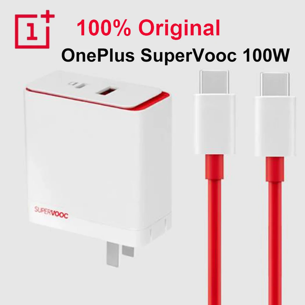 Original OnePlus SUPERVOOC 100W Charger Dual Ports Power Adapter USB A ...