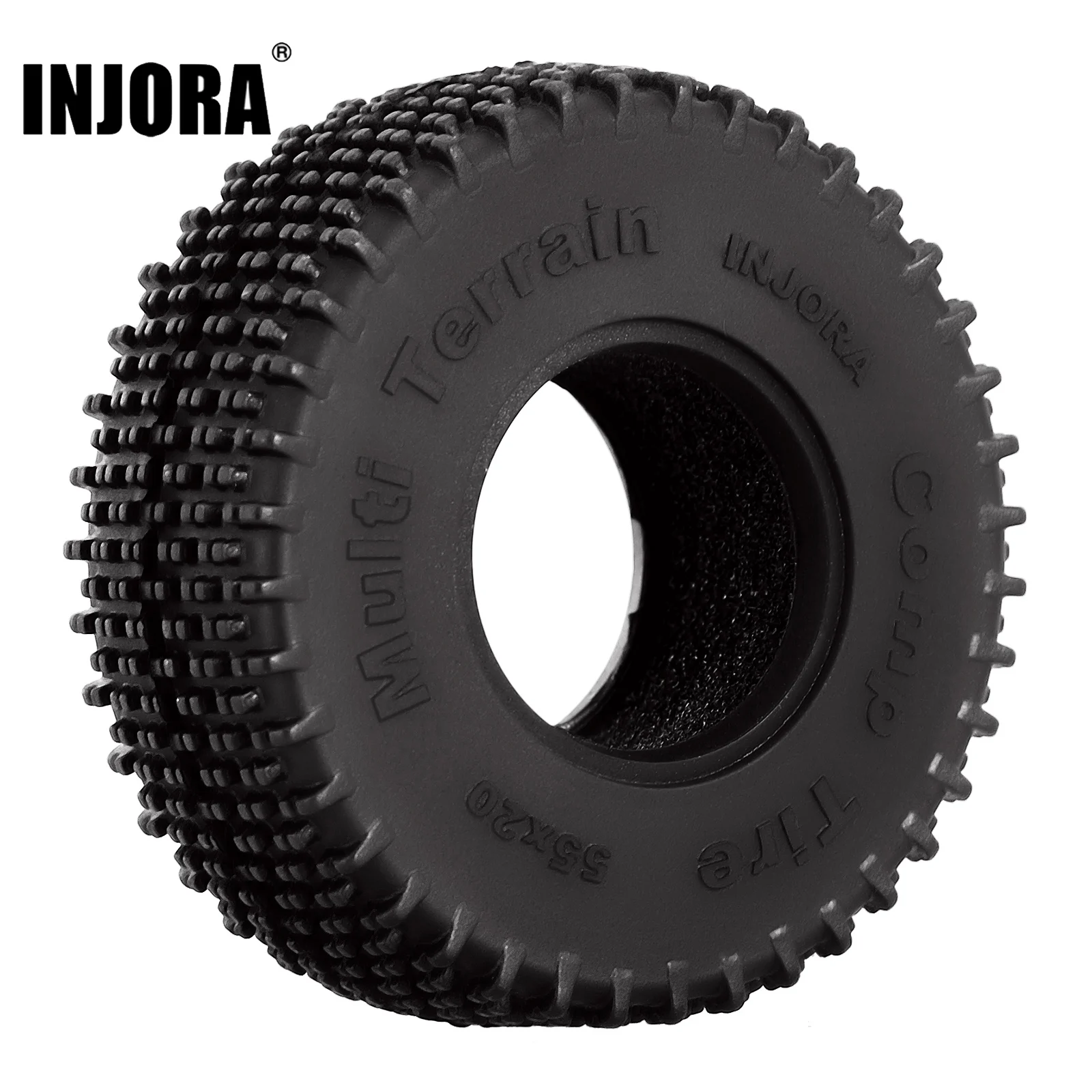 INJORA Comp Pins Multi Terrains 1.0 Wheel Tires 55*20mm for 1/18 1/24 ...