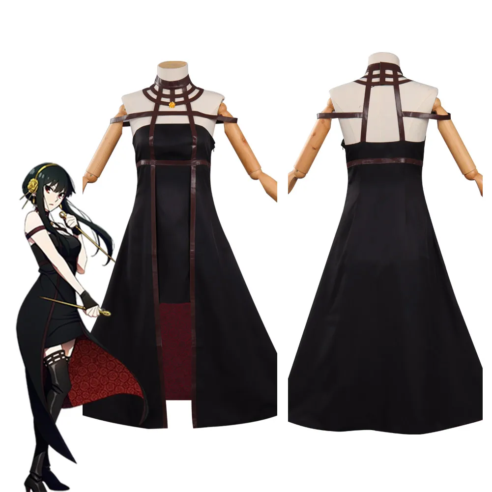 Costume de Cosplay de Yor Forger pour Femme, Tenue de Carnaval d ...