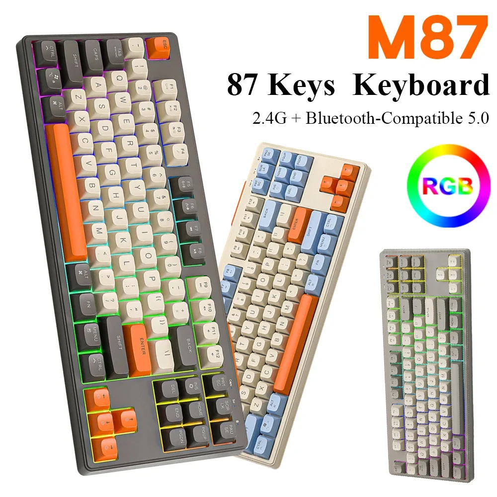 M87-Mechanical-Keyboard-Hot-Swappable-Keyboard-Bluetooth-Compatible-2 ...