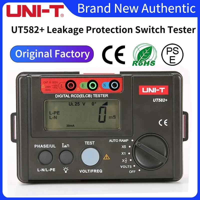 UNI-T-UT582-Digital-RCD-ELCB-Tester-AUTO-RAMP-Leakage-Circuit-Breaker ...