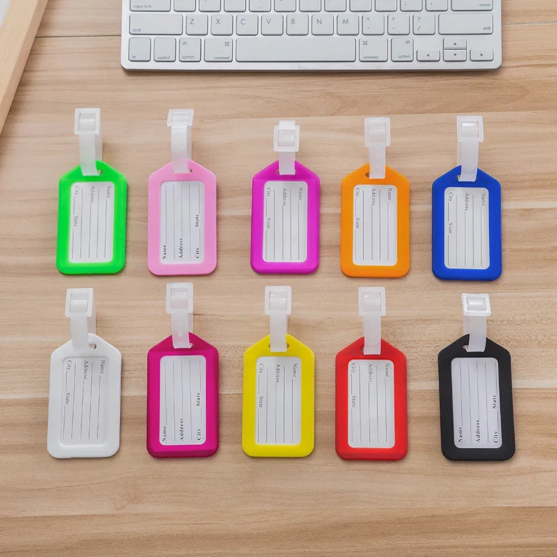 1x-Luggage-Tag-Plastic-Baggage-Tags-Women-Men-Boarding-Shipping ...