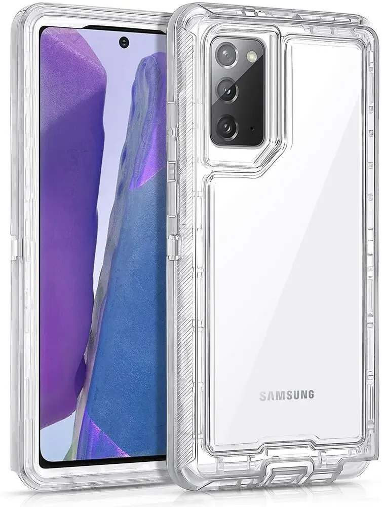 3 in 1 PC+TPU Clear Heavy Duty Defend Shock Proof Case For Samsung ...