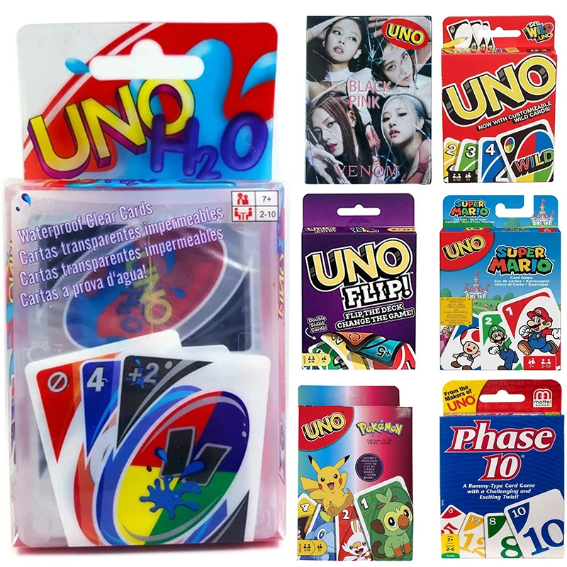 Uno-flip-Jogo-de-tabuleiro-UNO-H2o-para-a-fam-lia-Anime-Cartoon-Pikachu ...