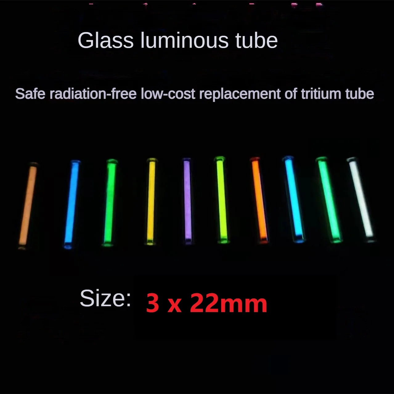 Not-tritium-3-22mm-Glass-Noctilucent-Tube-Tritium-Tube-Replaces-Diy ...