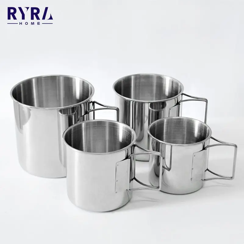 250-350-500ML-Stainless-Steel-Camping-Cup-Portable-Carabiner-Cups ...