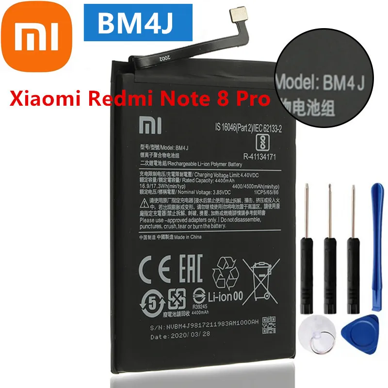 100-Original-4500mAh-BM4J-Battery-For-Xiaomi-Redmi-Note-8-Pro-Note8-Pro ...