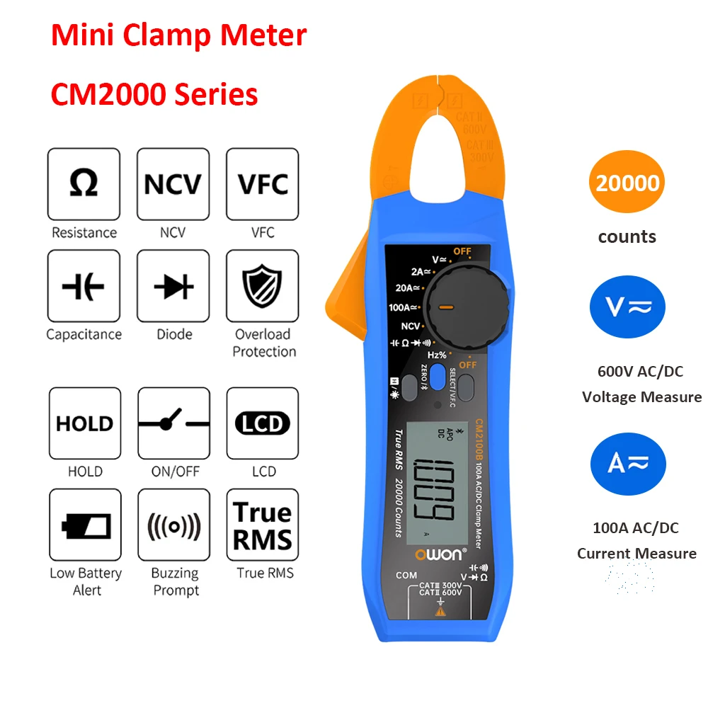 Bluetooth Multimeter Clamp Meter | Clamp Meter Multimeter Ac Dc - Mini ...