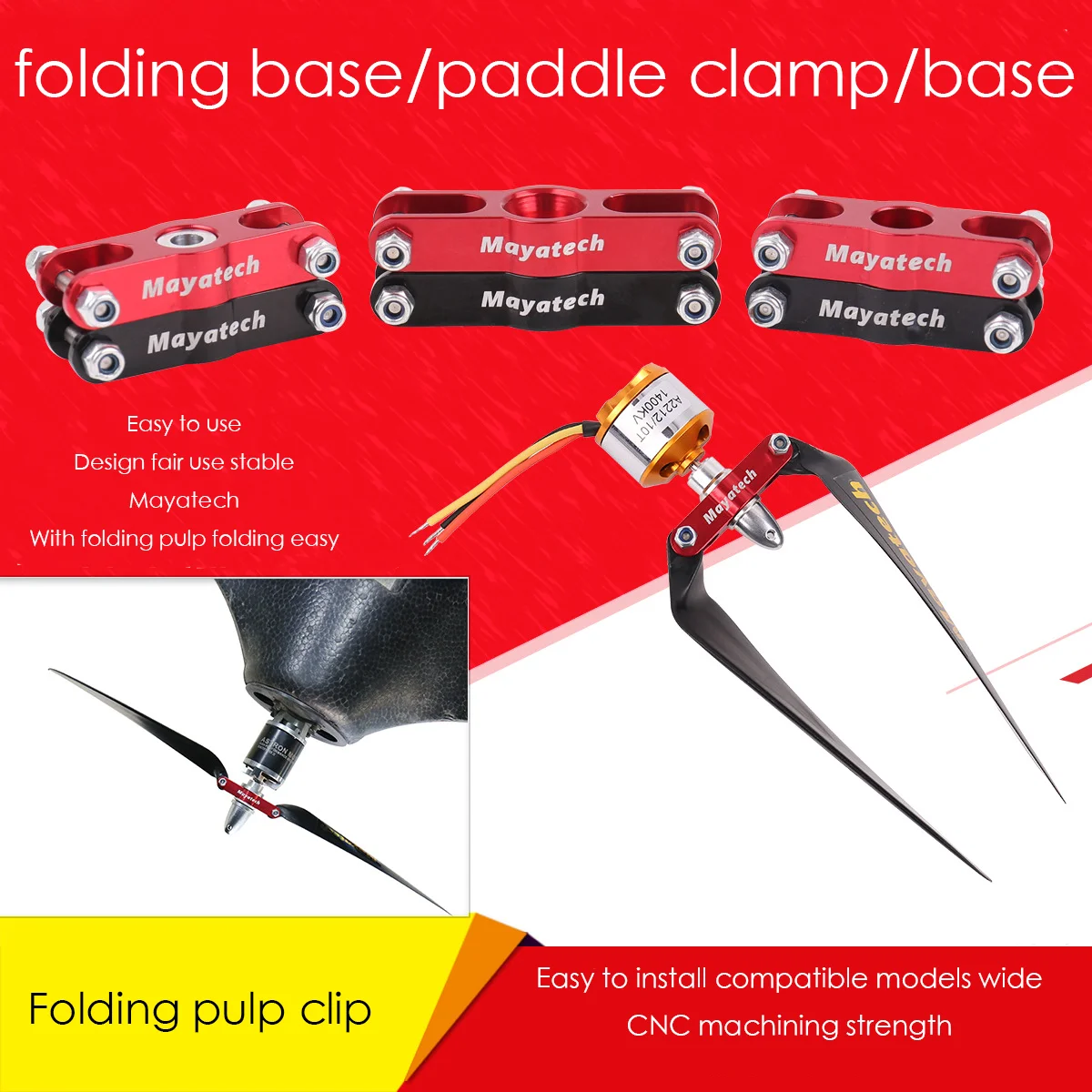 All-Metal-Model-Folding-Propeller-Seat-Clamp-Fixed-Wing-Folding ...