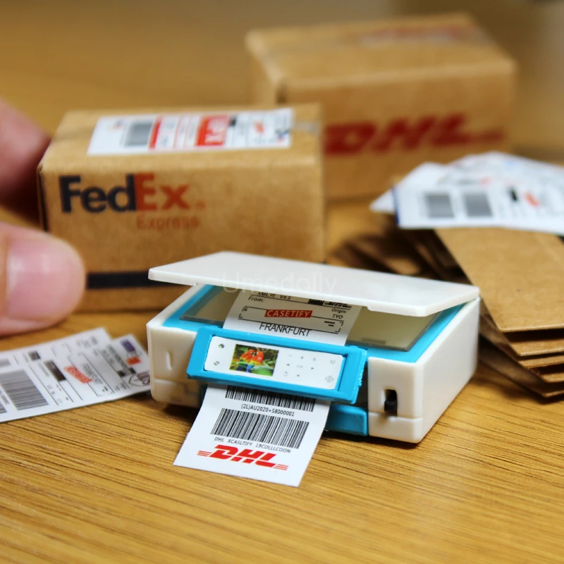1-12-Scale-Miniature-Dollhouse-Express-Box-Lable-Mini-Printer-Model-for ...