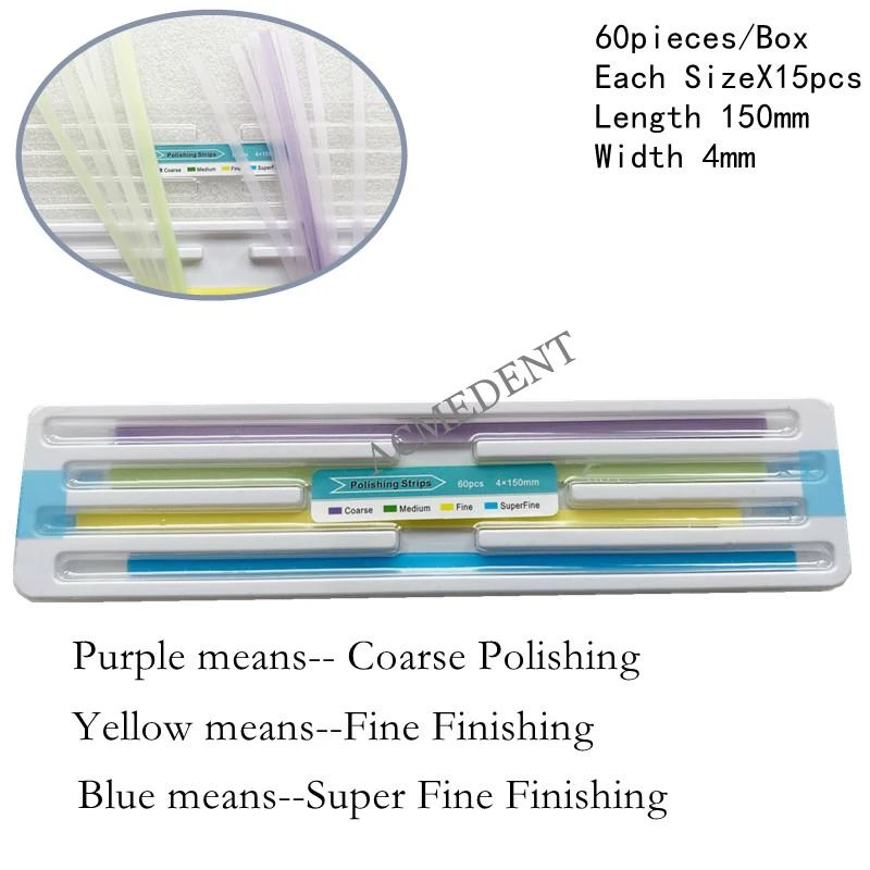 5box Dental Polishing Strips Composite Resin Polyester Finishing Strip ...