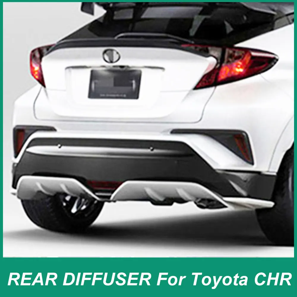 For-Toyota-CHR-2016-2020-Rear-Bumper-Diffuser-4-Section-Spoiler-Rear ...