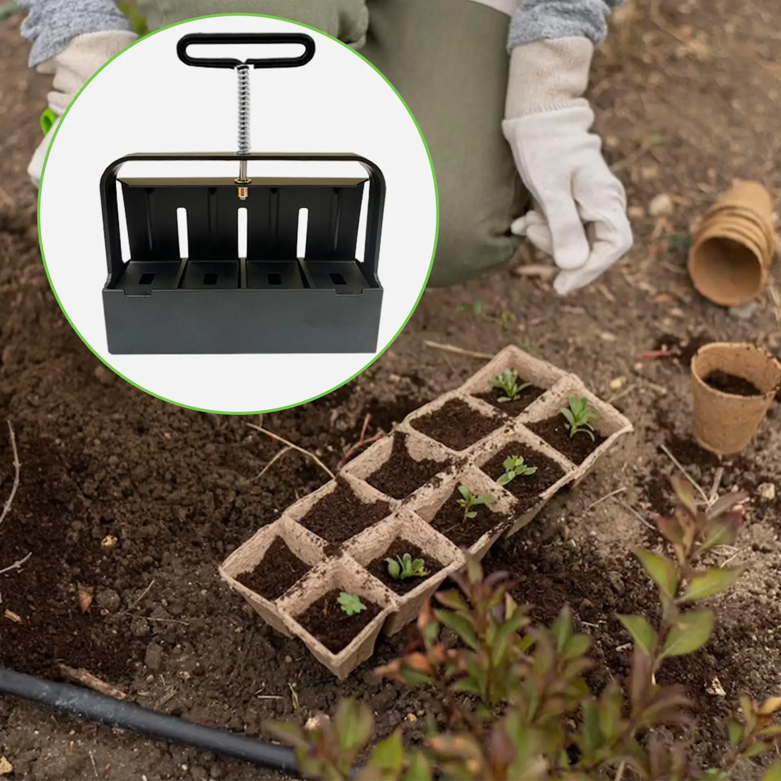 Generic Soil Blocker Hand Held 2" Quad Manual Soil Block Maker Soil ...
