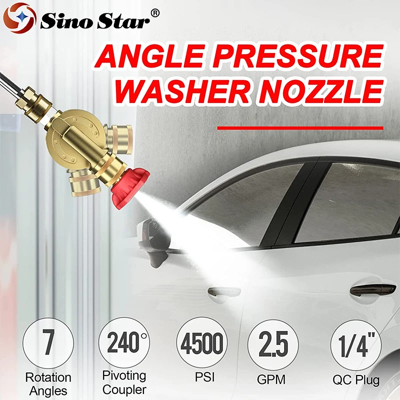 Gutter Cleaner Attachment Pivoting Coupler 7 Angles for Pressure Washer ...
